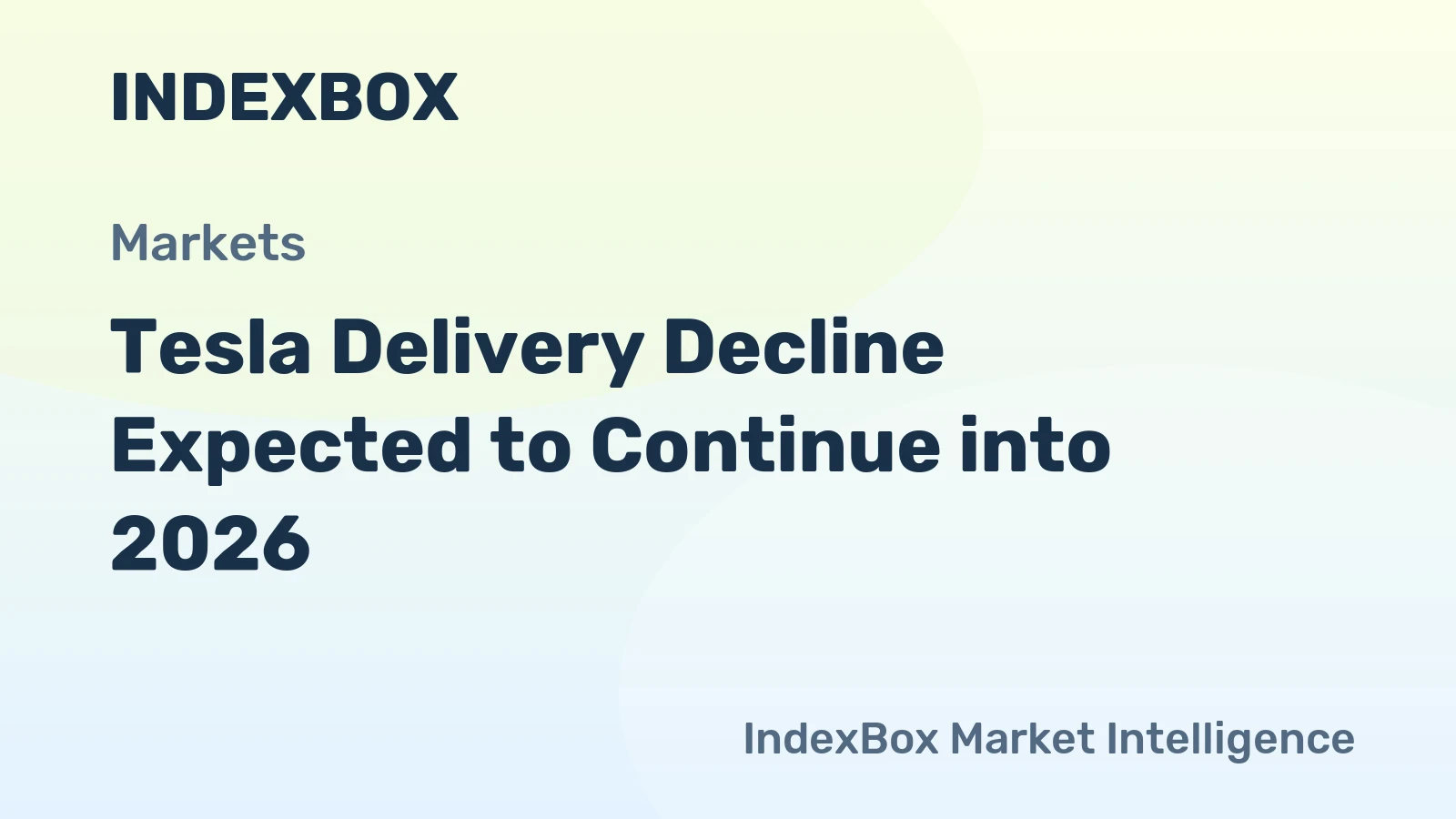Tesla Delivery Decline Expected to Continue into 2026