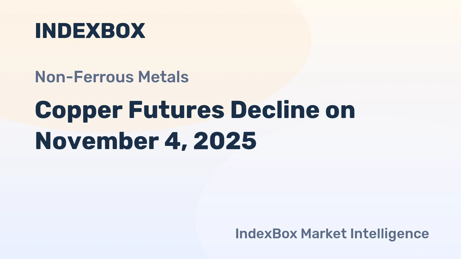 Copper Futures Decline on November 4, 2025