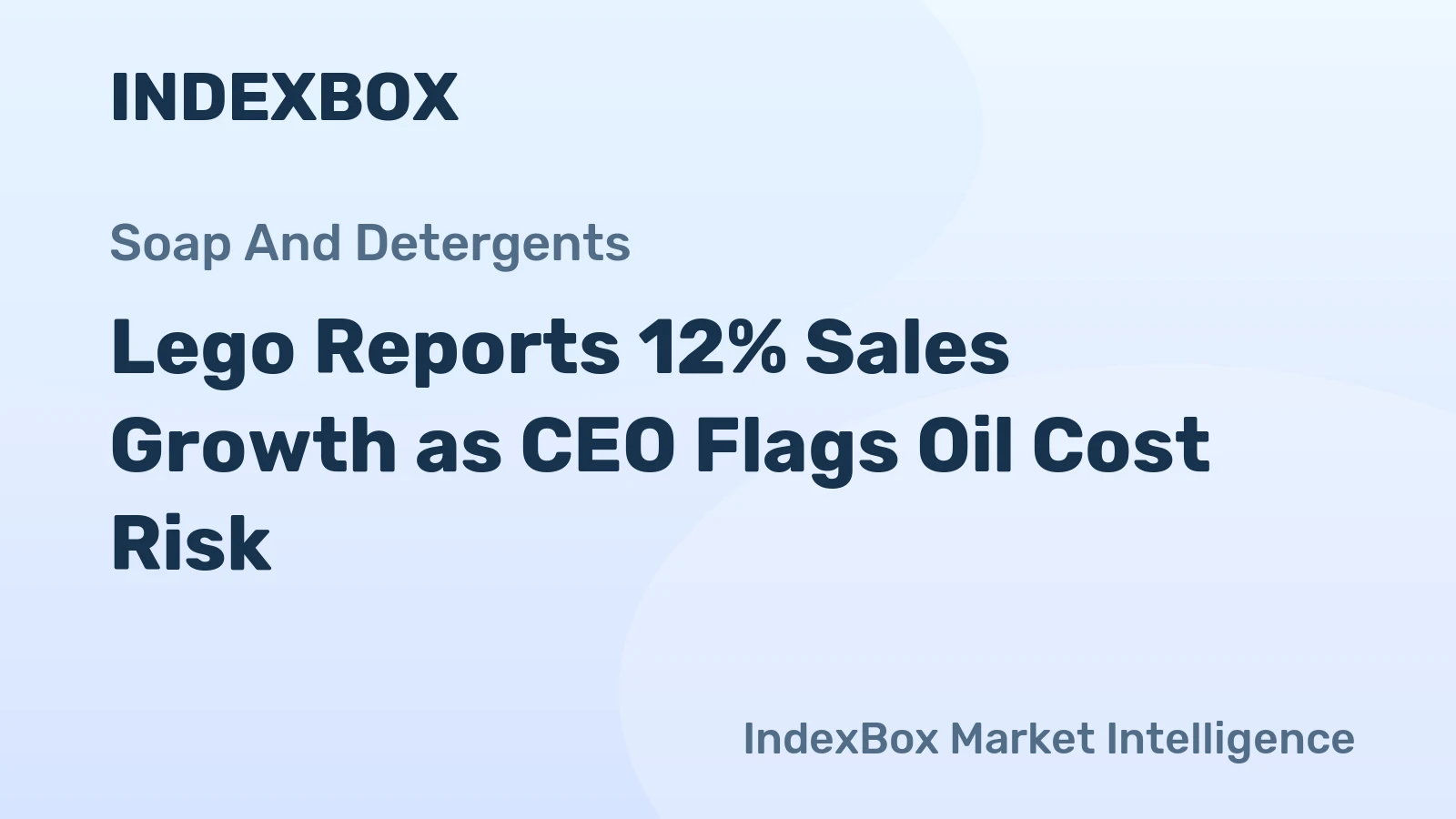 Lego Reports 12% Sales Growth as CEO Flags Oil Cost Risk