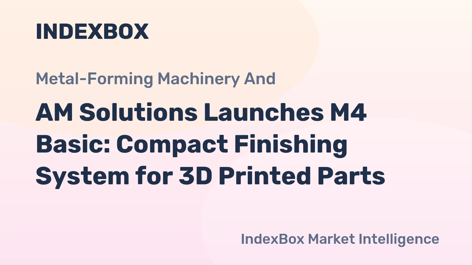 AM Solutions Launches M4 Basic: Compact Finishing System for 3D Printed Parts