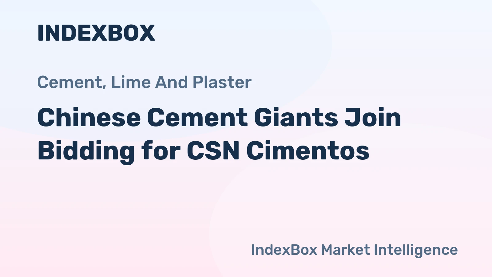 Chinese Cement Giants Join Bidding for CSN Cimentos
