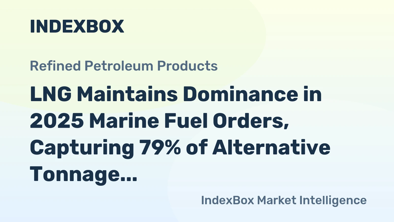 LNG Maintains Dominance in 2025 Marine Fuel Orders, Capturing 79% of Alternative Tonnage