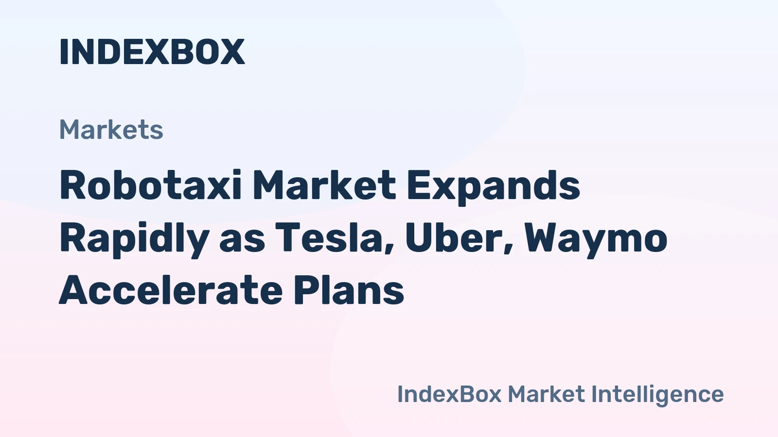 Robotaxi Market Expands Rapidly as Tesla, Uber, Waymo Accelerate Plans