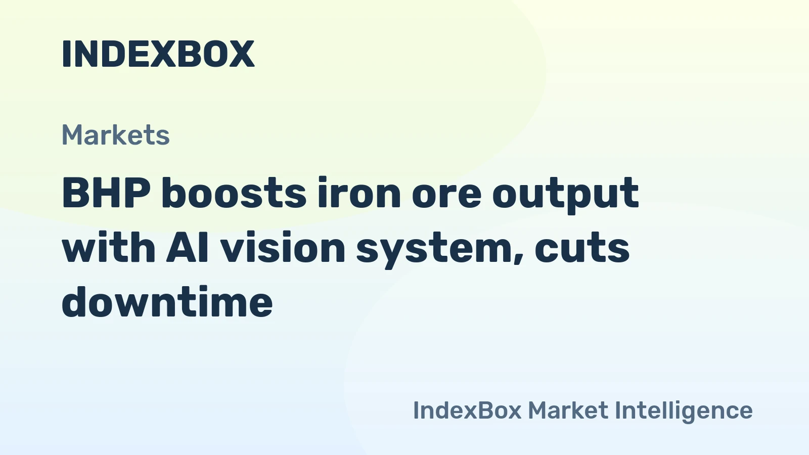 BHP boosts iron ore output with AI vision system, cuts downtime