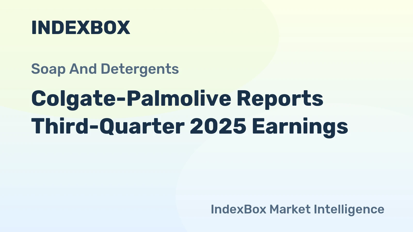 Colgate-Palmolive Reports Third-Quarter 2025 Earnings
