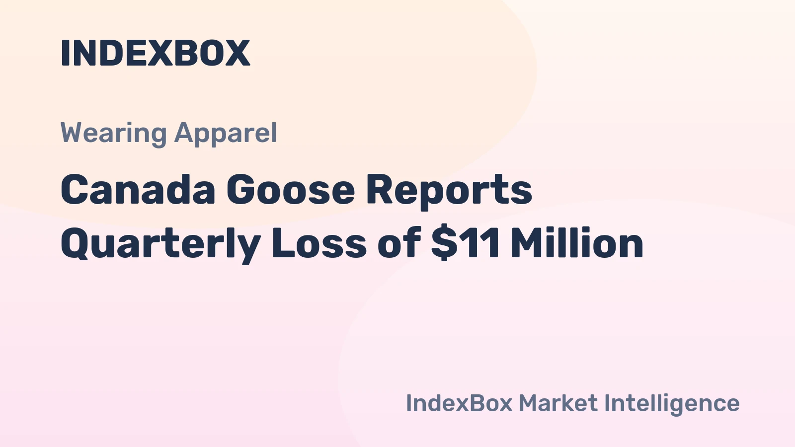 Canada Goose Reports Quarterly Loss of $11 Million