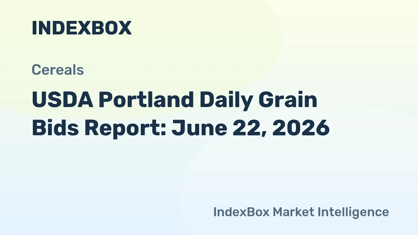 USDA Portland Daily Grain Bids Report: June 22, 2026