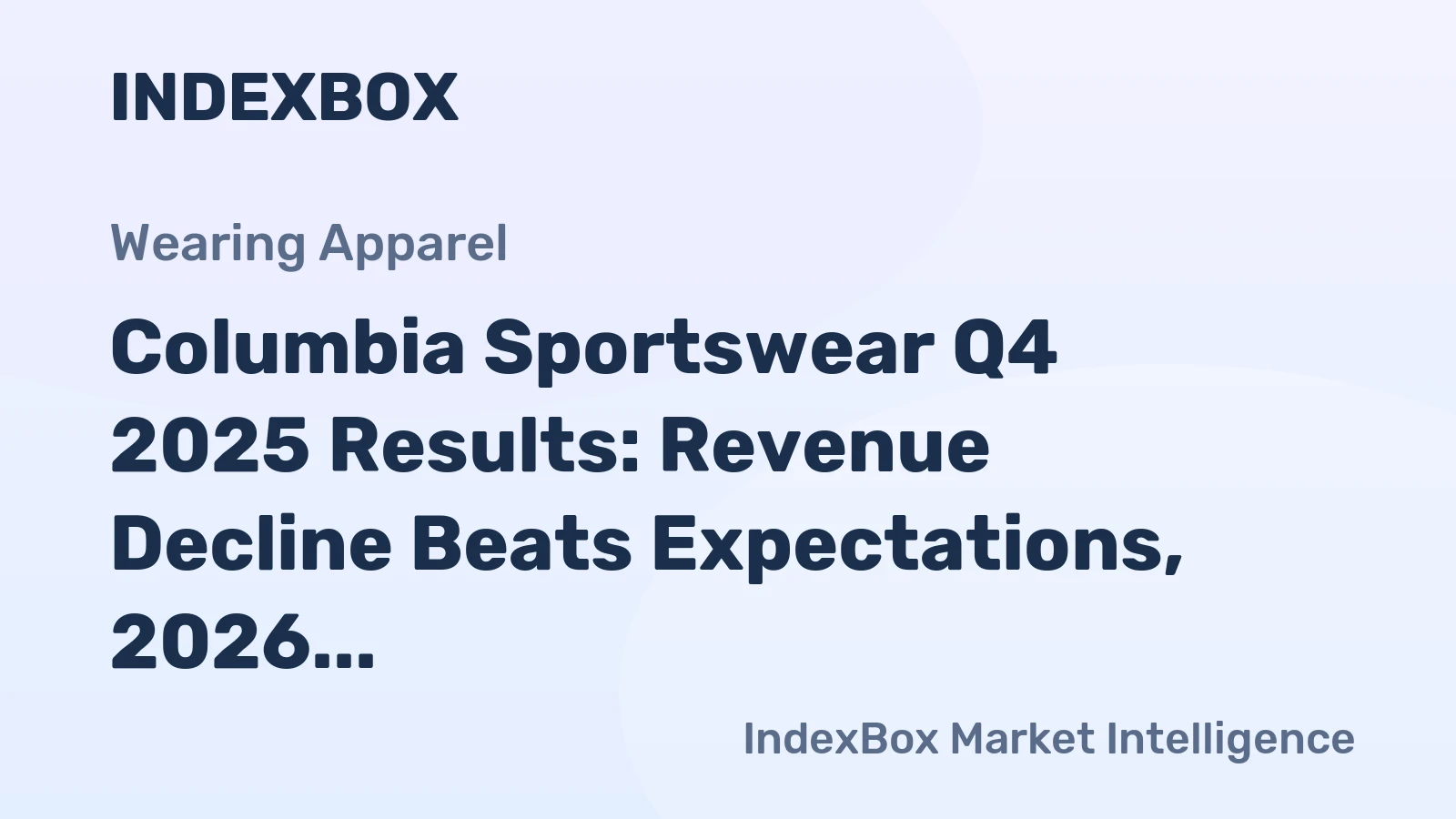 Columbia Sportswear Q4 2025 Results: Revenue Decline Beats Expectations, 2026 Guidance Mixed