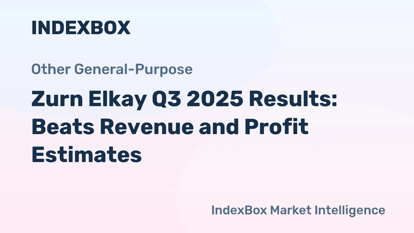 Zurn Elkay Q3 2025 Results: Beats Revenue and Profit Estimates