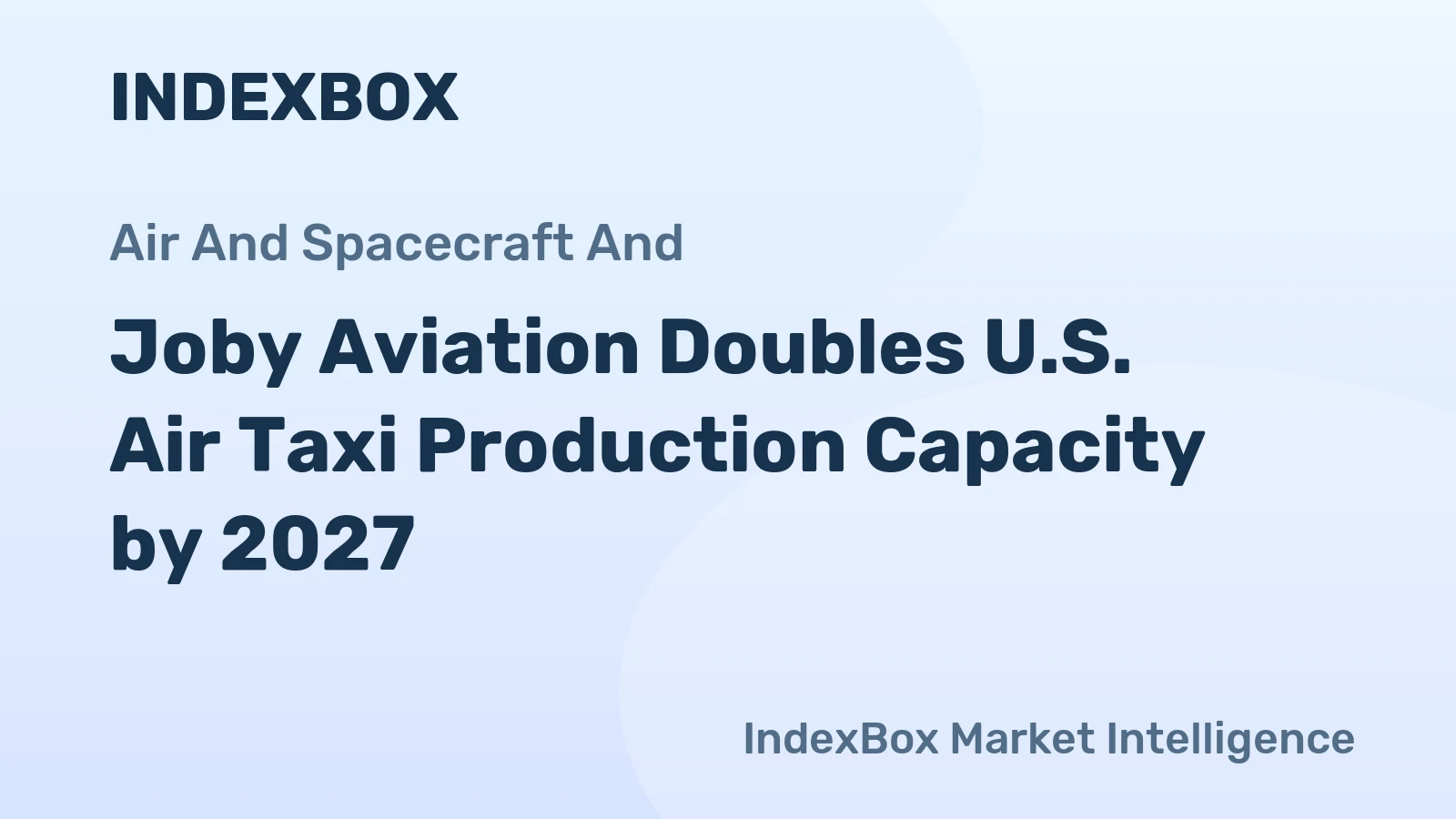 Joby Aviation Doubles U.S. Air Taxi Production Capacity by 2027