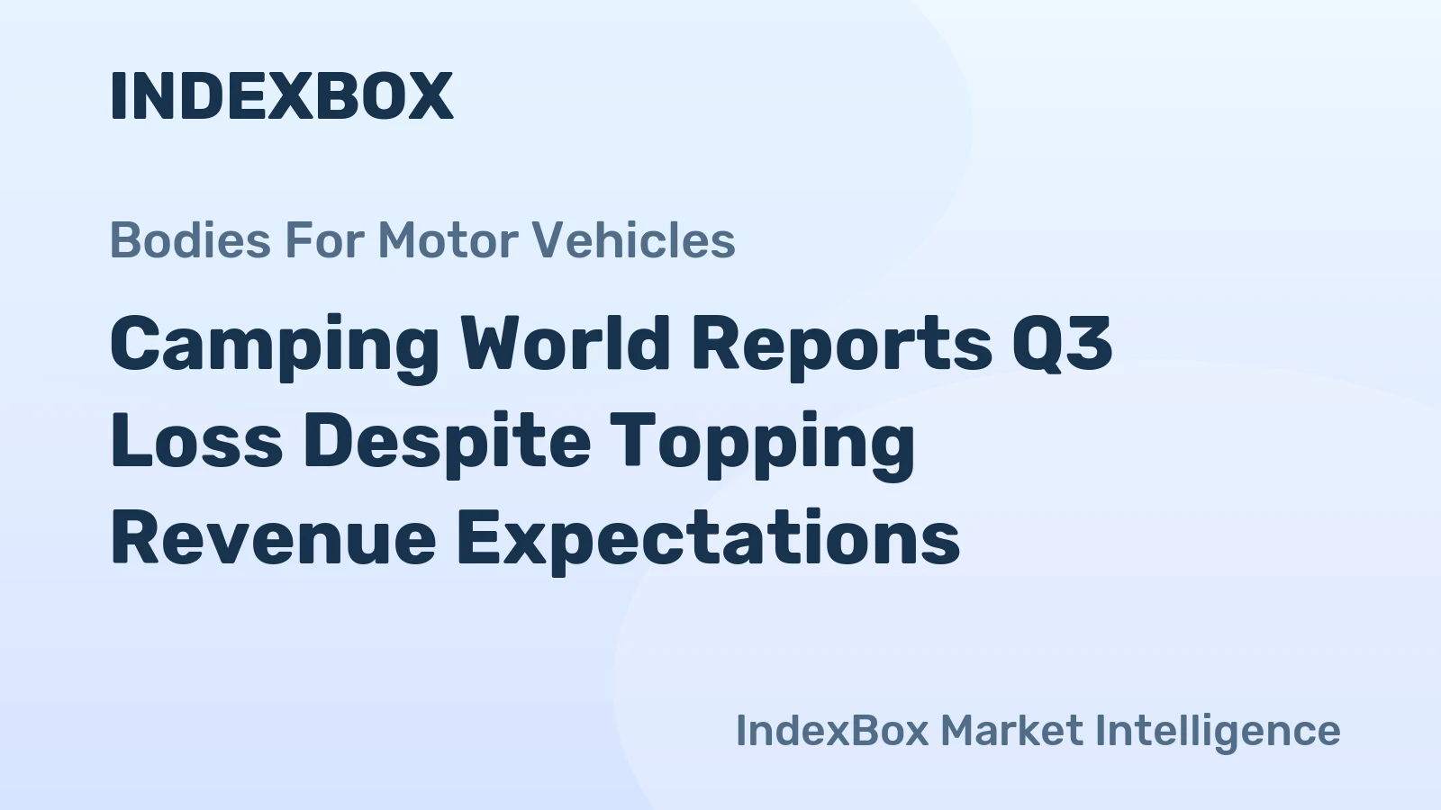 Camping World Reports Q3 Loss Despite Topping Revenue Expectations