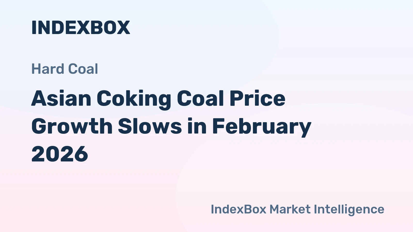 Asian Coking Coal Price Growth Slows in February 2026
