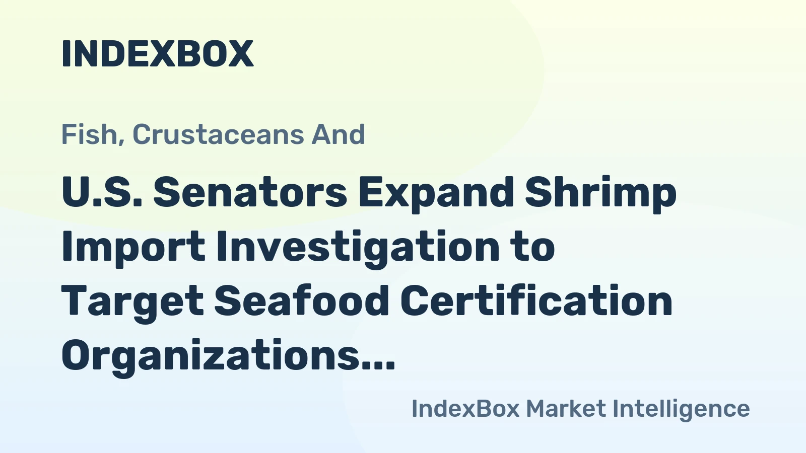U.S. Senators Expand Shrimp Import Investigation to Target Seafood Certification Organizations