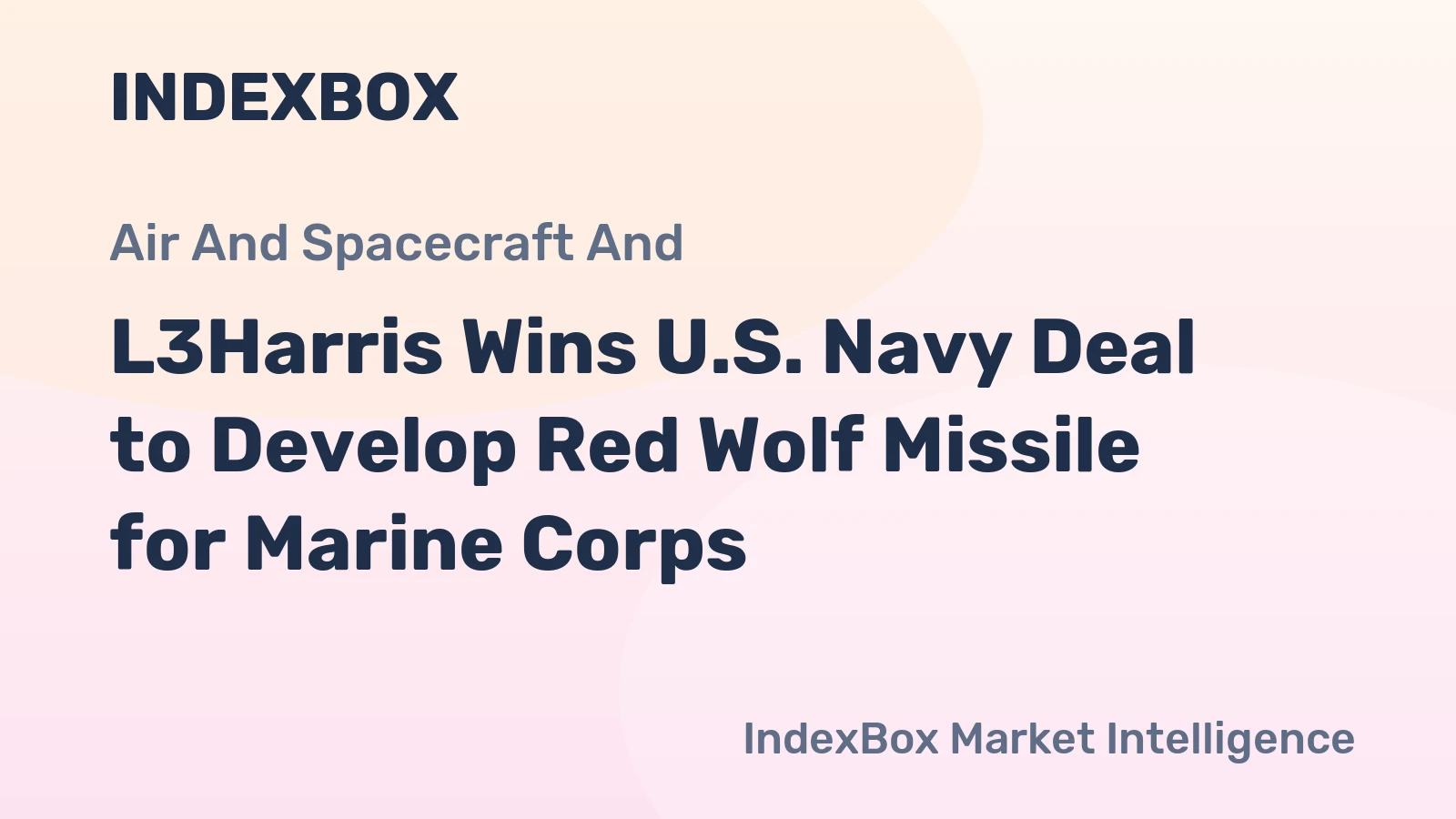 L3Harris Wins U.S. Navy Deal to Develop Red Wolf Missile for Marine Corps