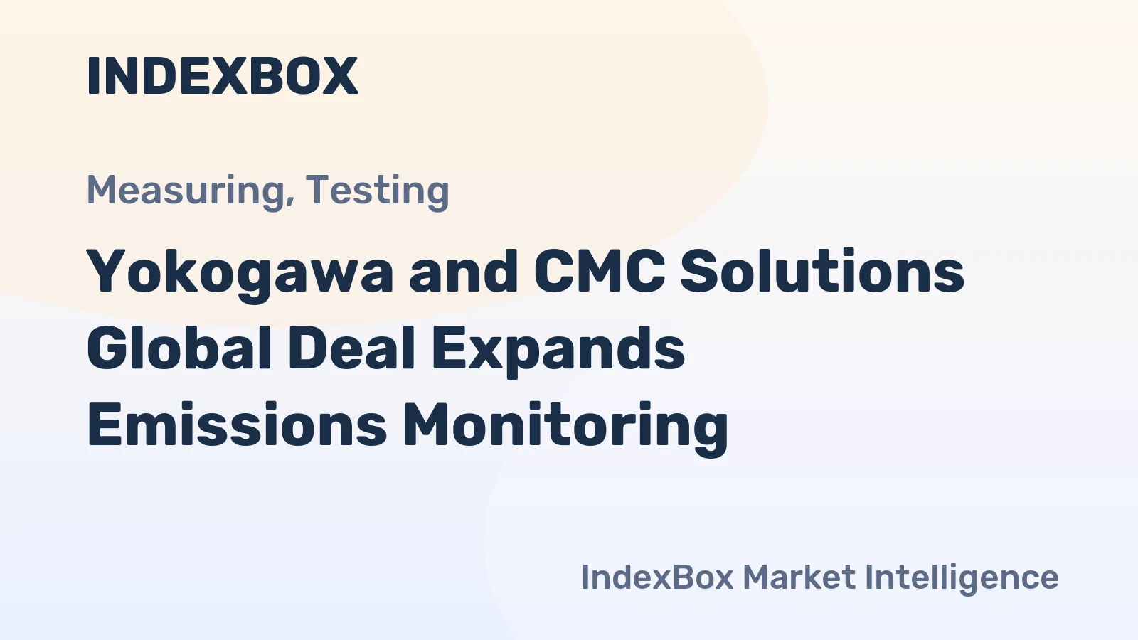 Yokogawa and CMC Solutions Global Deal Expands Emissions Monitoring