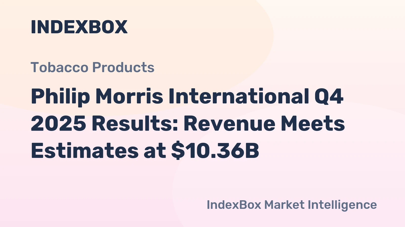 Philip Morris International Q4 2025 Results: Revenue Meets Estimates at $10.36B