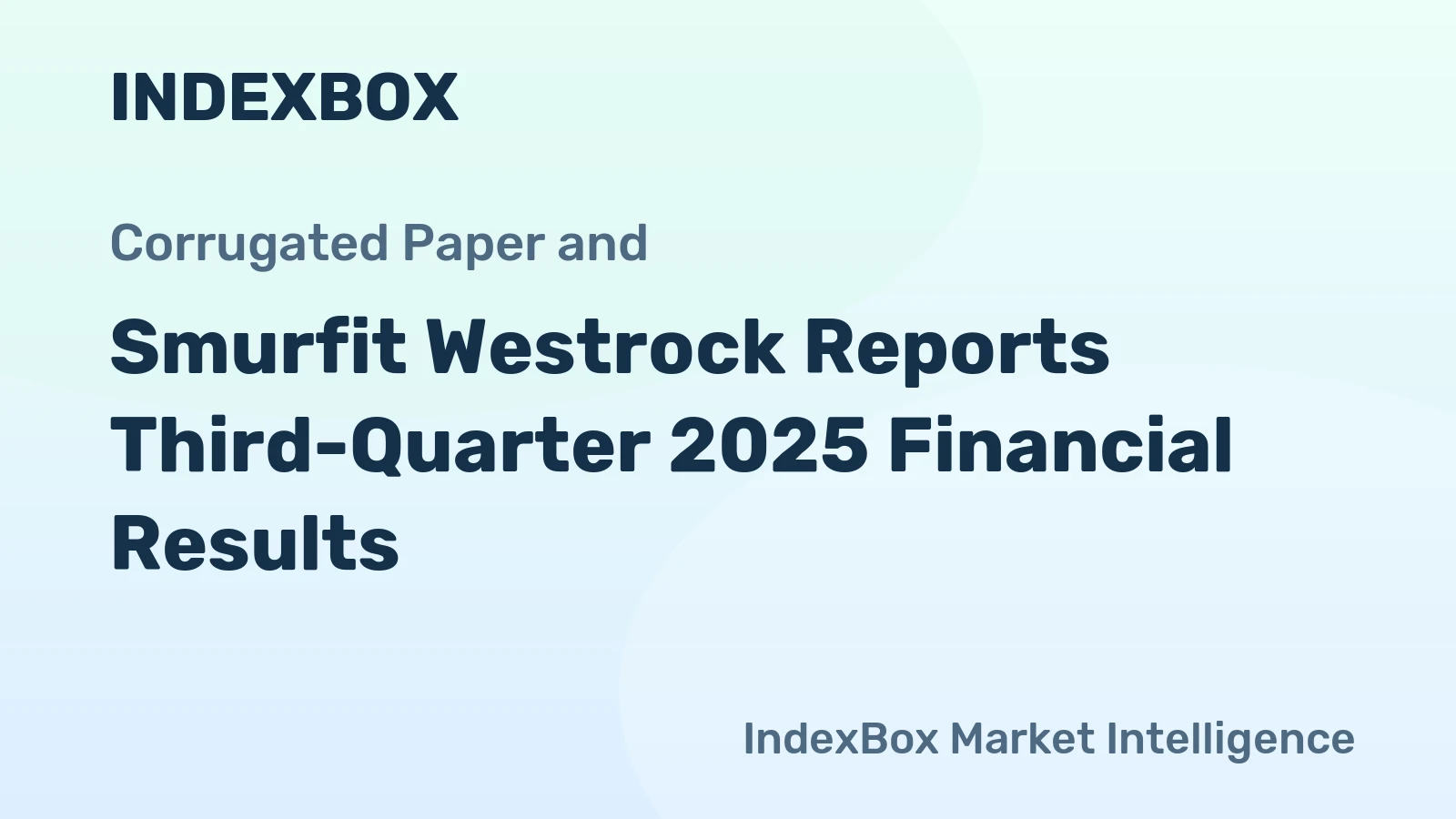 Smurfit Westrock Reports Third-Quarter 2025 Financial Results