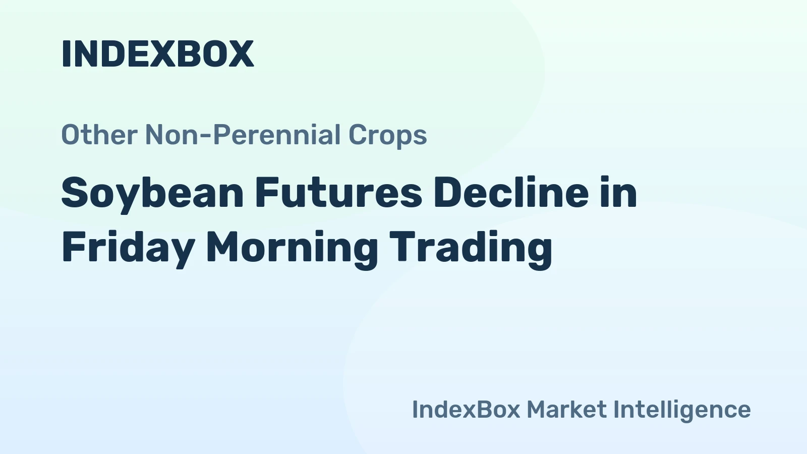 Soybean Futures Decline in Friday Morning Trading