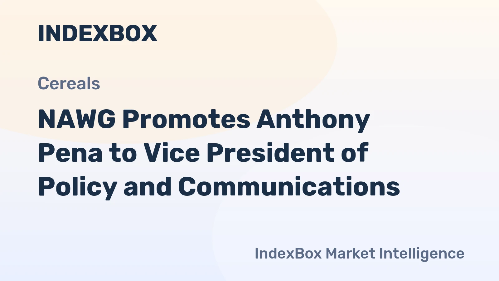NAWG Promotes Anthony Pena to Vice President of Policy and Communications