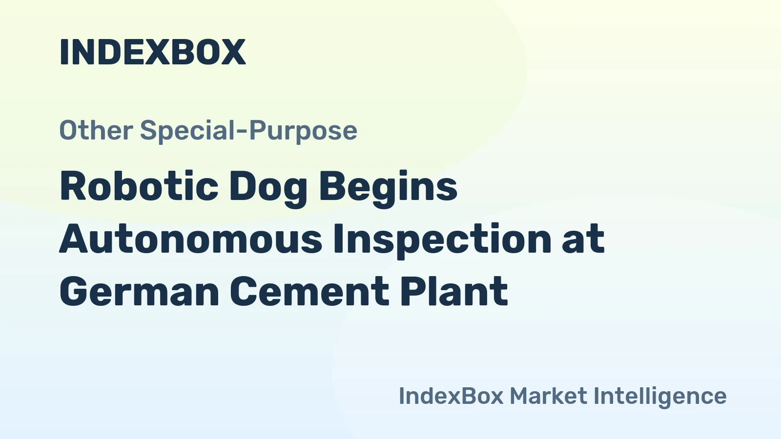Robotic Dog Begins Autonomous Inspection at German Cement Plant