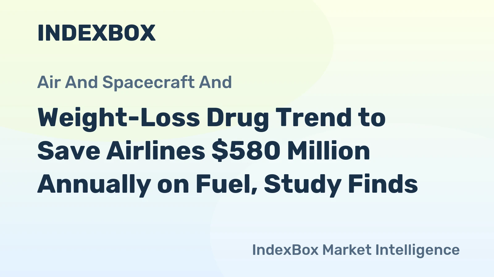 Weight-Loss Drug Trend to Save Airlines $580 Million Annually on Fuel, Study Finds