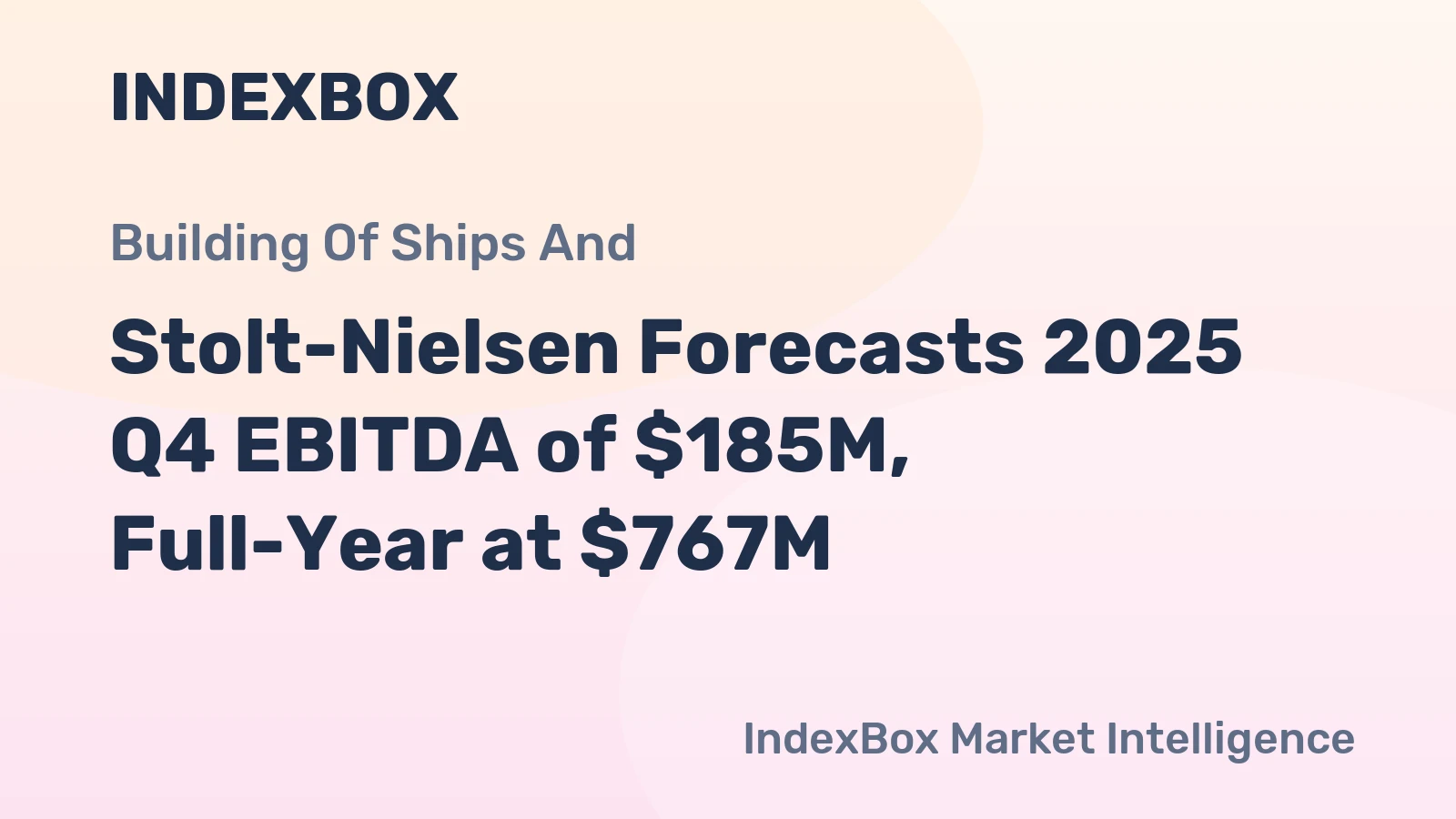 Stolt-Nielsen Forecasts 2025 Q4 EBITDA of $185M, Full-Year at $767M
