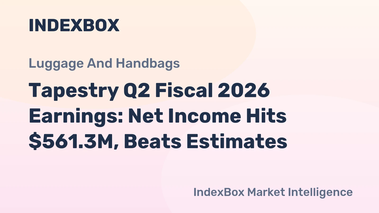 Tapestry Q2 Fiscal 2026 Earnings: Net Income Hits $561.3M, Beats Estimates