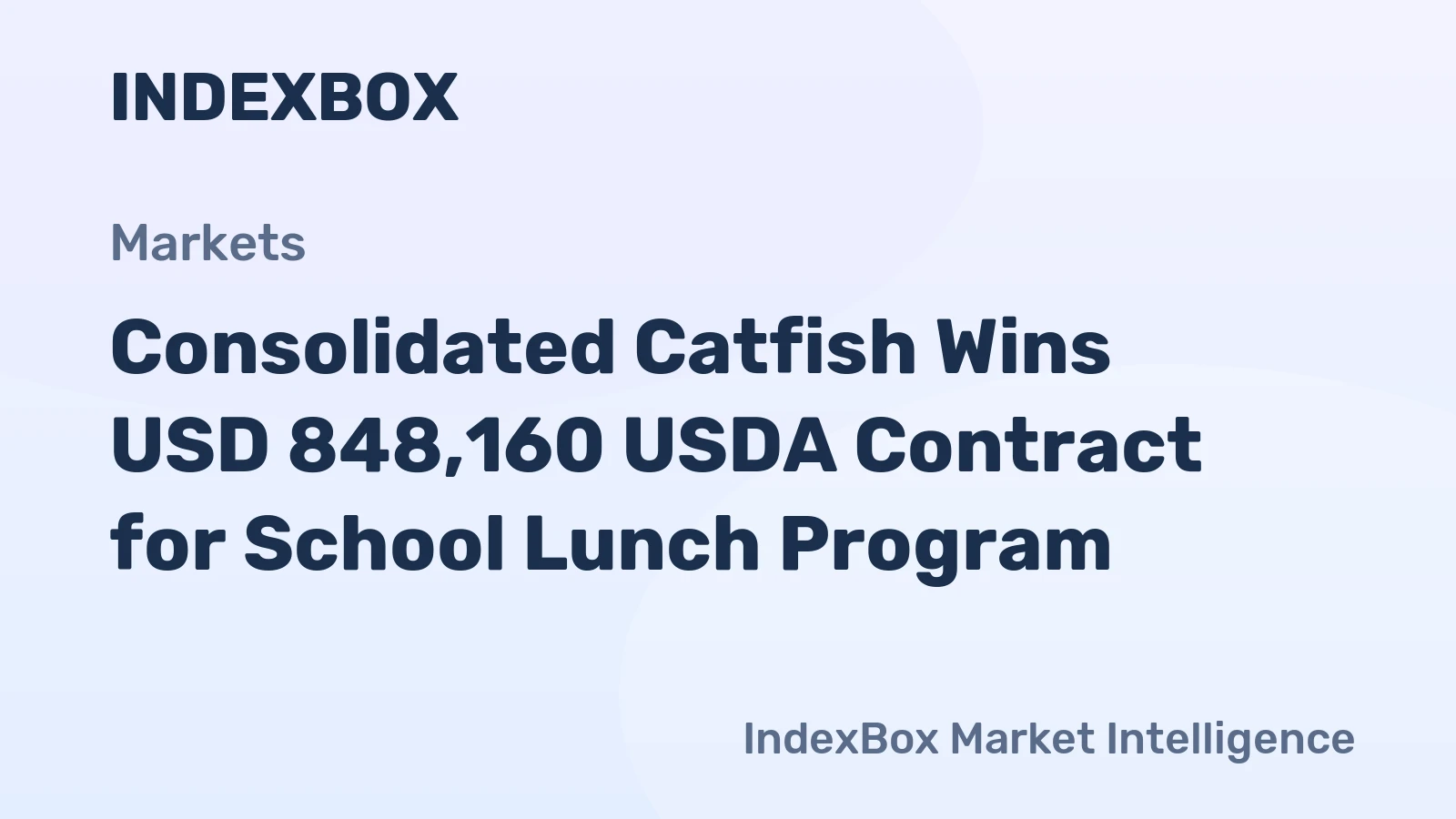 Consolidated Catfish Wins USD 848,160 USDA Contract for School Lunch Program