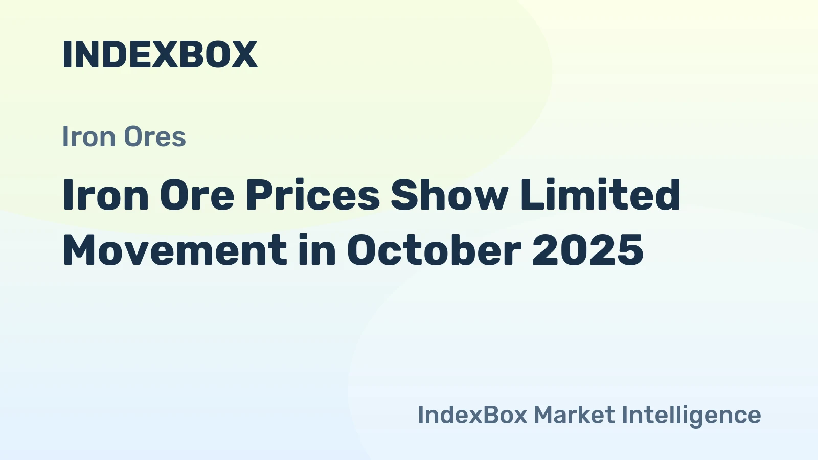 Iron Ore Prices Show Limited Movement in October 2025