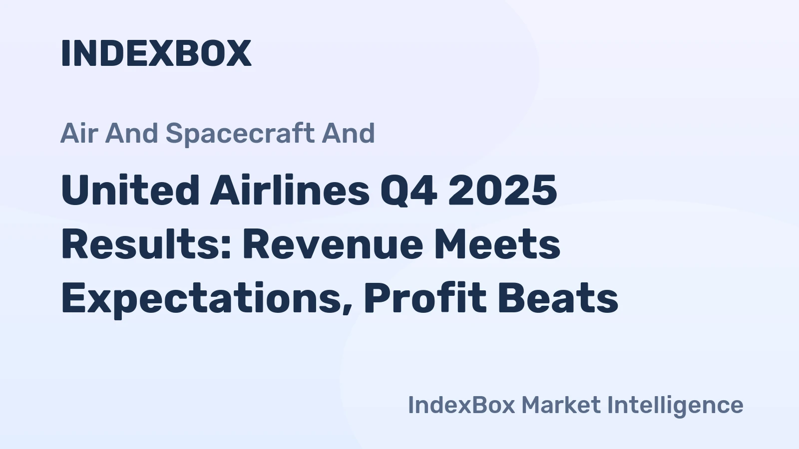 United Airlines Q4 2025 Results: Revenue Meets Expectations, Profit Beats