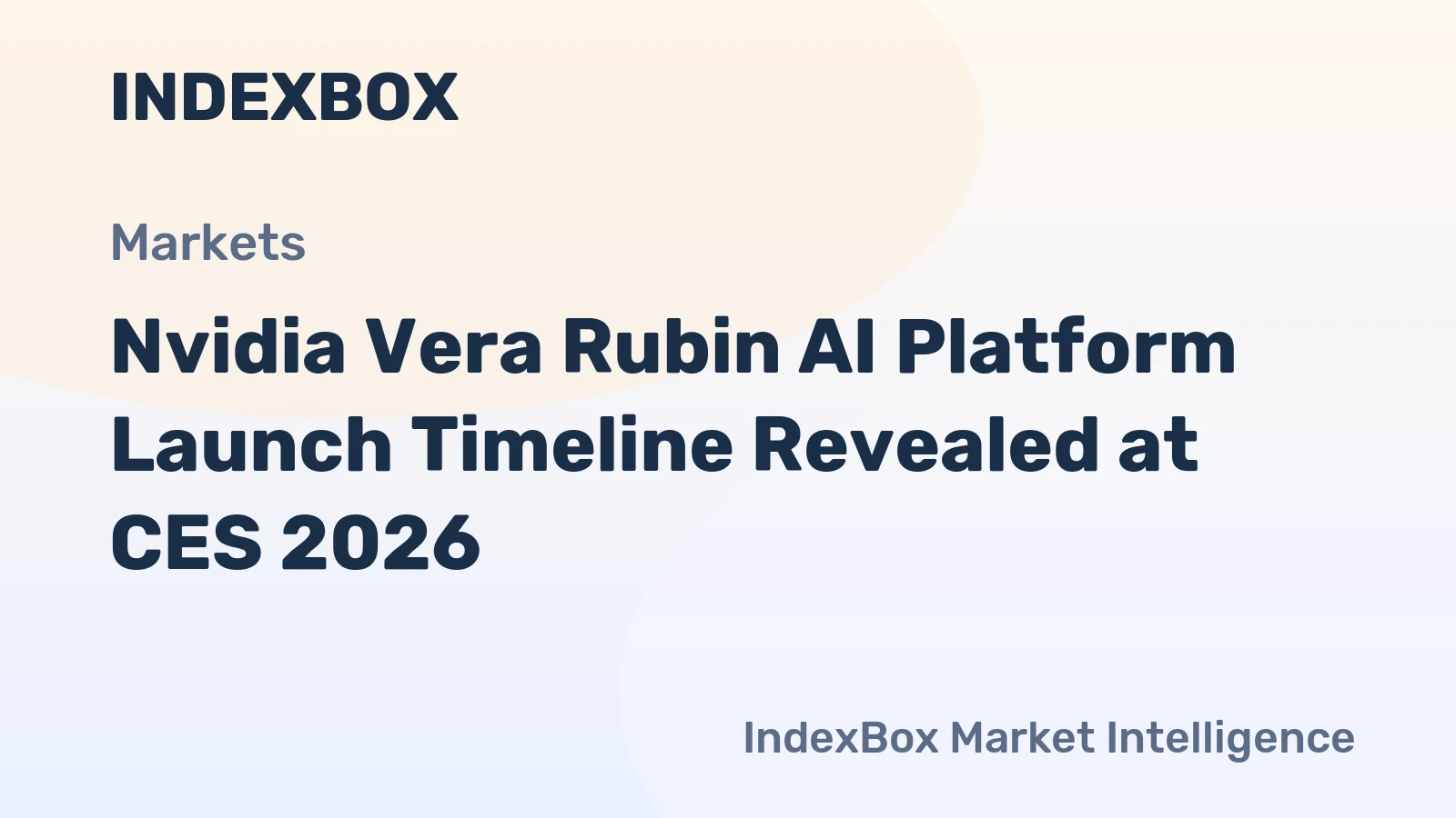 Nvidia Vera Rubin AI Platform Launch Timeline Revealed at CES 2026