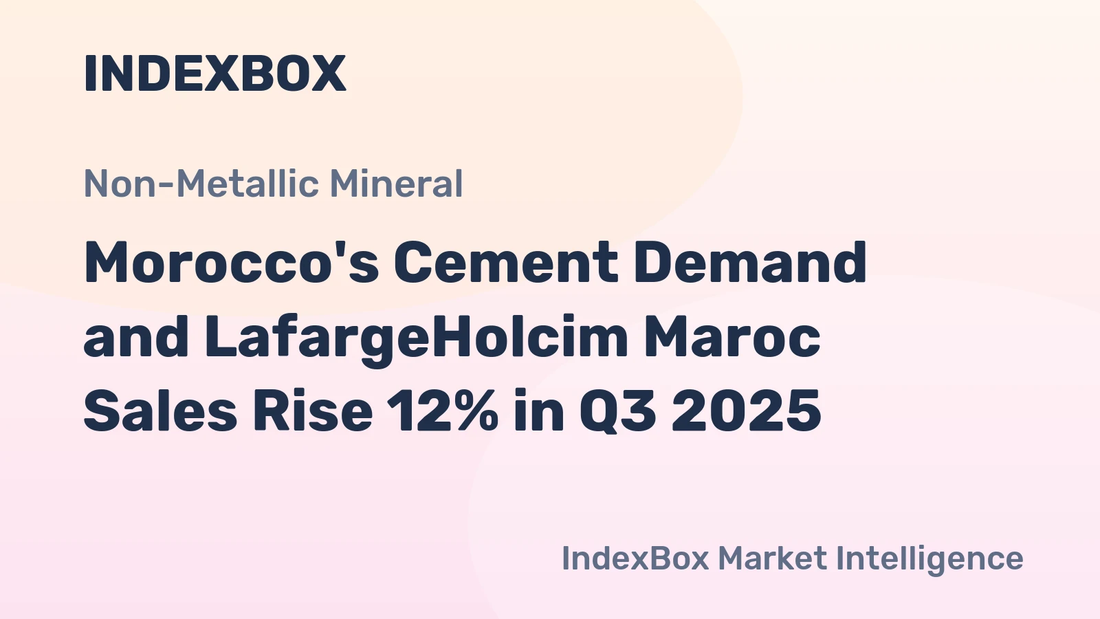 Morocco's Cement Demand and LafargeHolcim Maroc Sales Rise 12% in Q3 2025