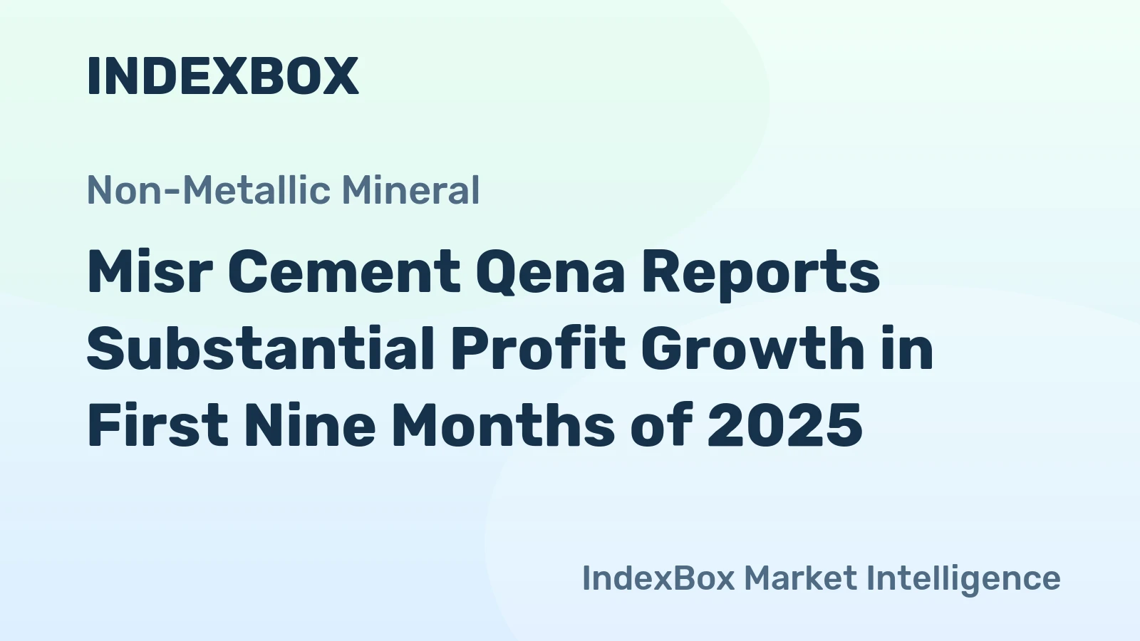 Misr Cement Qena Reports Substantial Profit Growth in First Nine Months of 2025