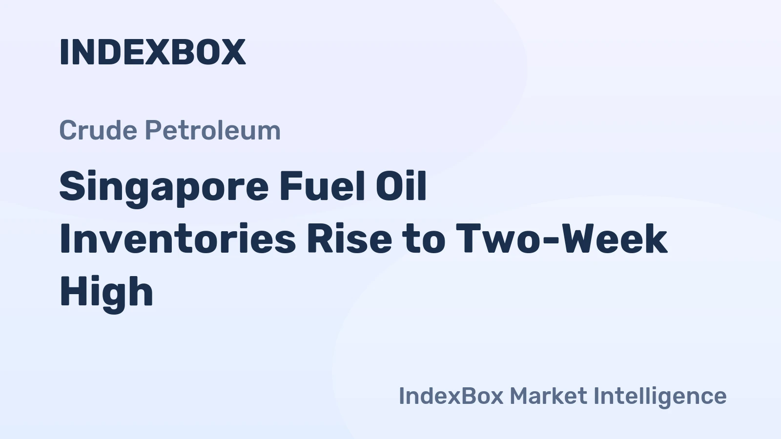 Singapore Fuel Oil Inventories Rise to Two-Week High