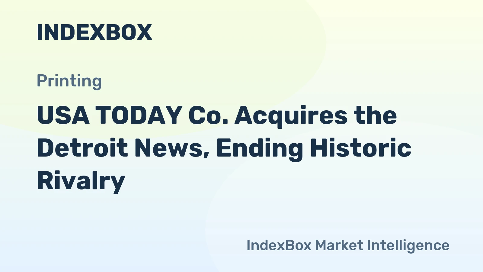 USA TODAY Co. Acquires the Detroit News, Ending Historic Rivalry