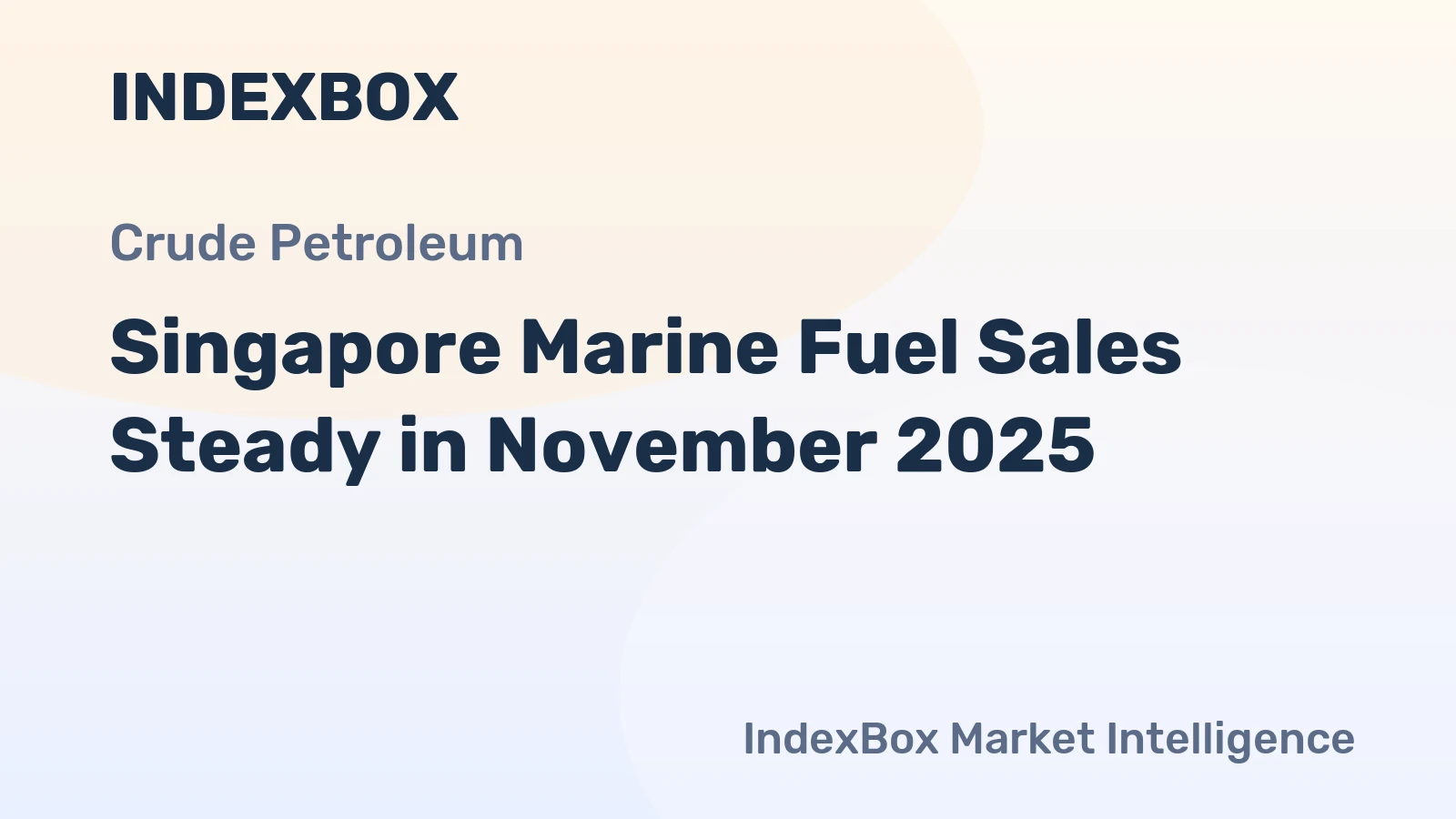 Singapore Marine Fuel Sales Steady in November 2025