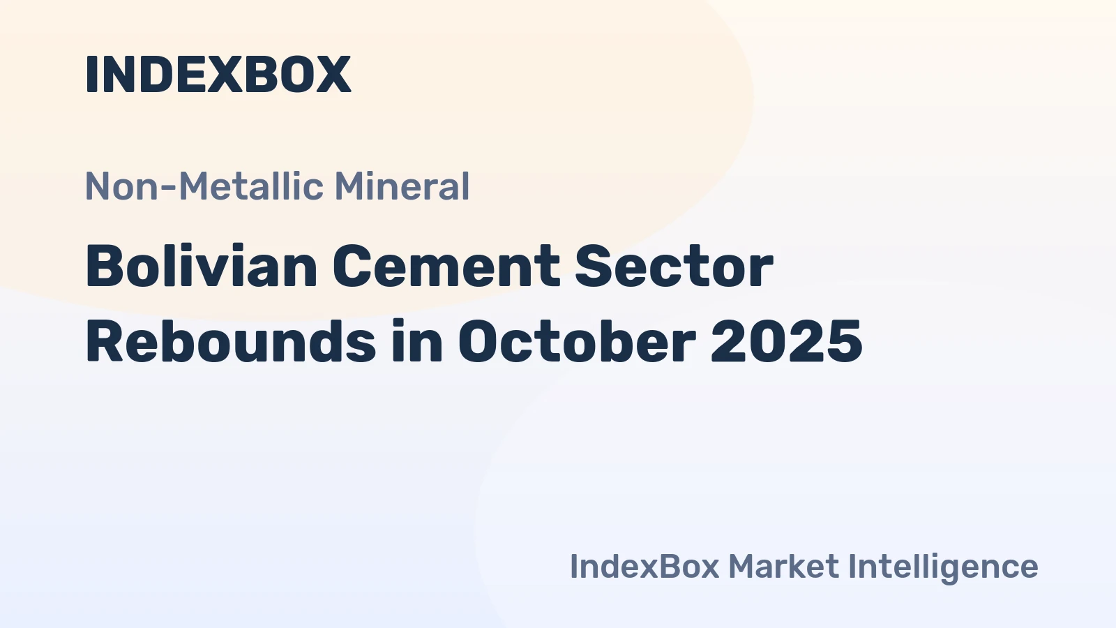 Bolivian Cement Sector Rebounds in October 2025