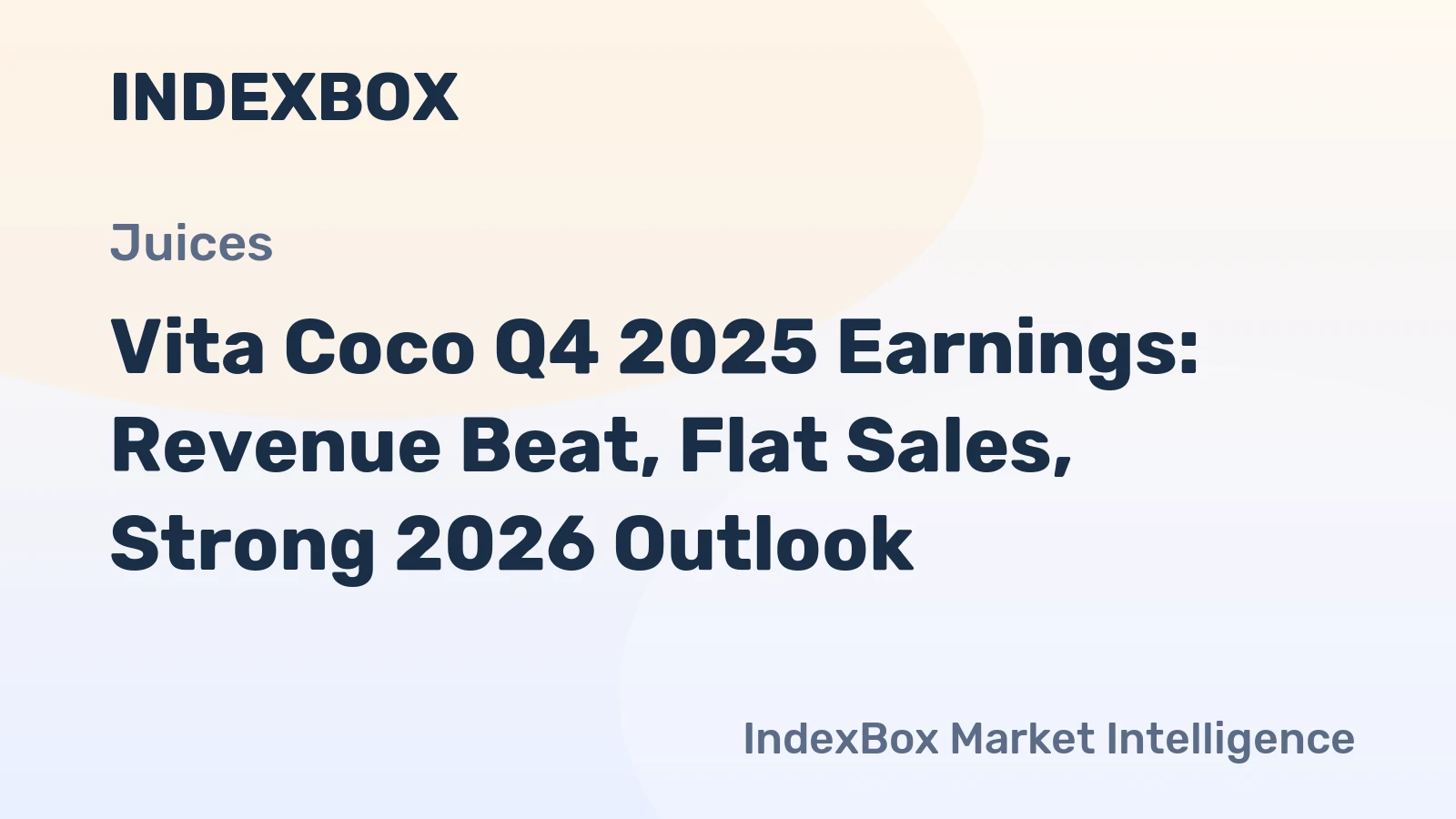 Vita Coco Q4 2025 Earnings: Revenue Beat, Flat Sales, Strong 2026 Outlook