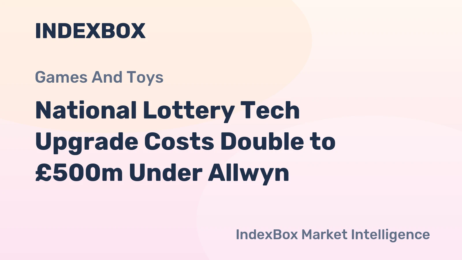 National Lottery Tech Upgrade Costs Double to £500m Under Allwyn