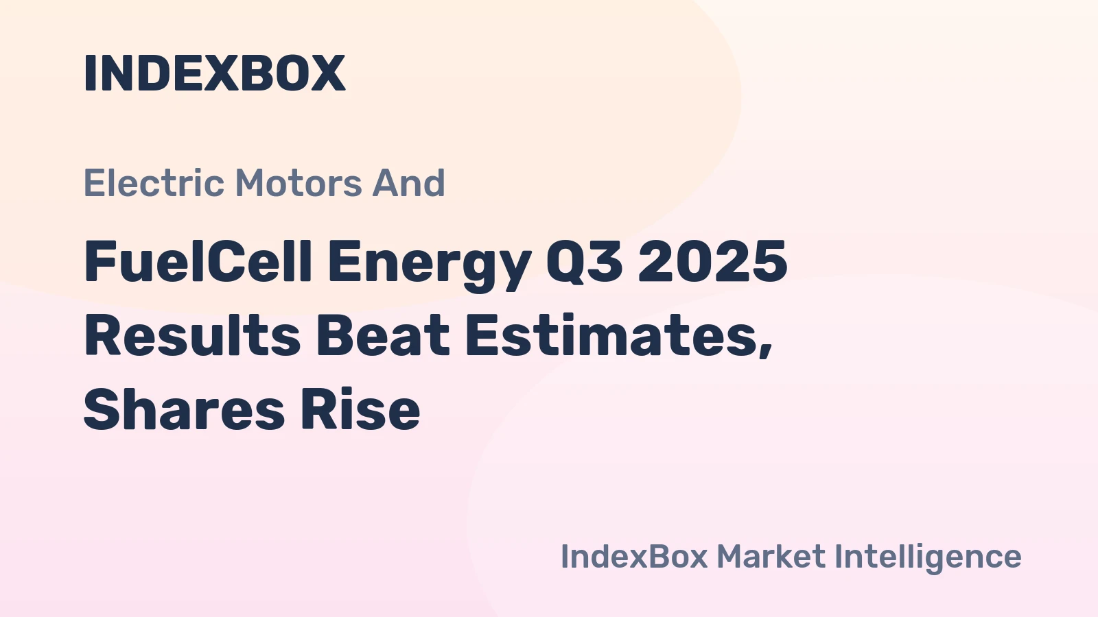 FuelCell Energy Q3 2025 Results Beat Estimates, Shares Rise