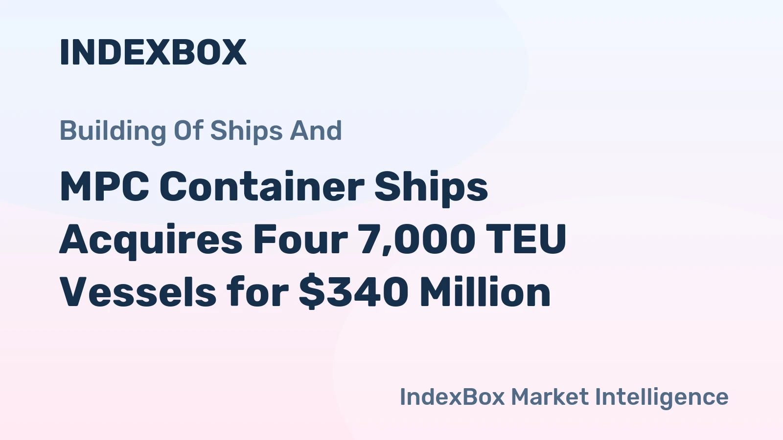 MPC Container Ships Acquires Four 7,000 TEU Vessels for $340 Million