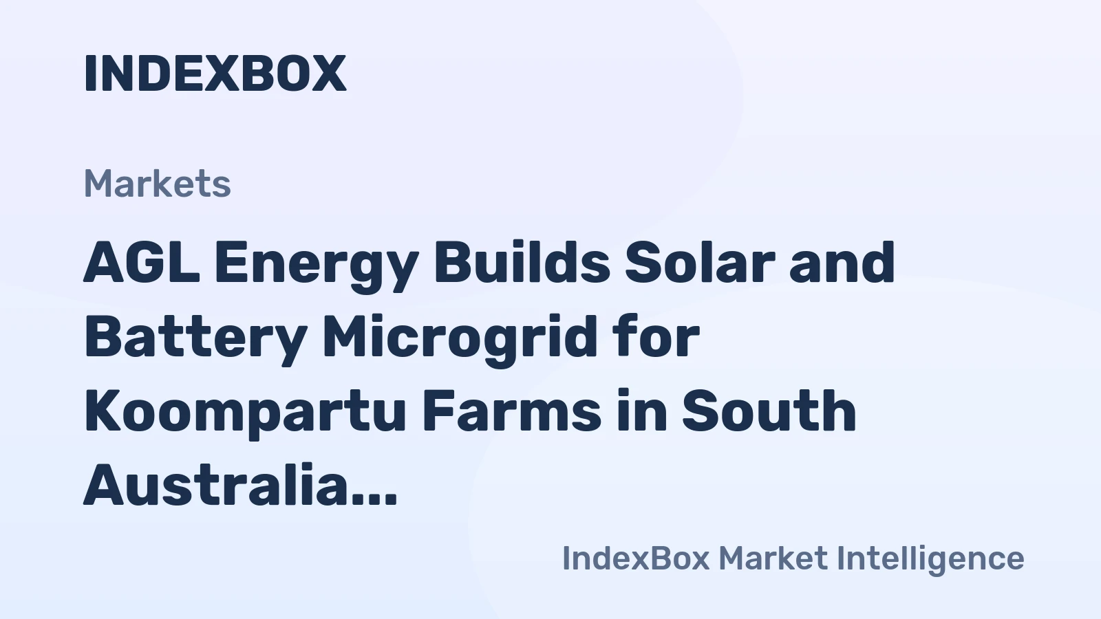 AGL Energy Builds Solar and Battery Microgrid for Koompartu Farms in South Australia