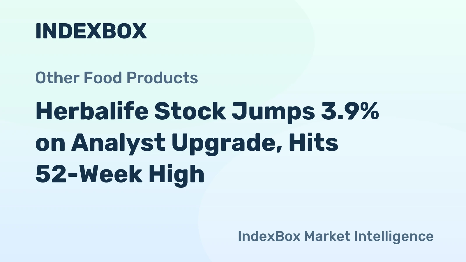 Herbalife Stock Jumps 3.9% on Analyst Upgrade, Hits 52-Week High