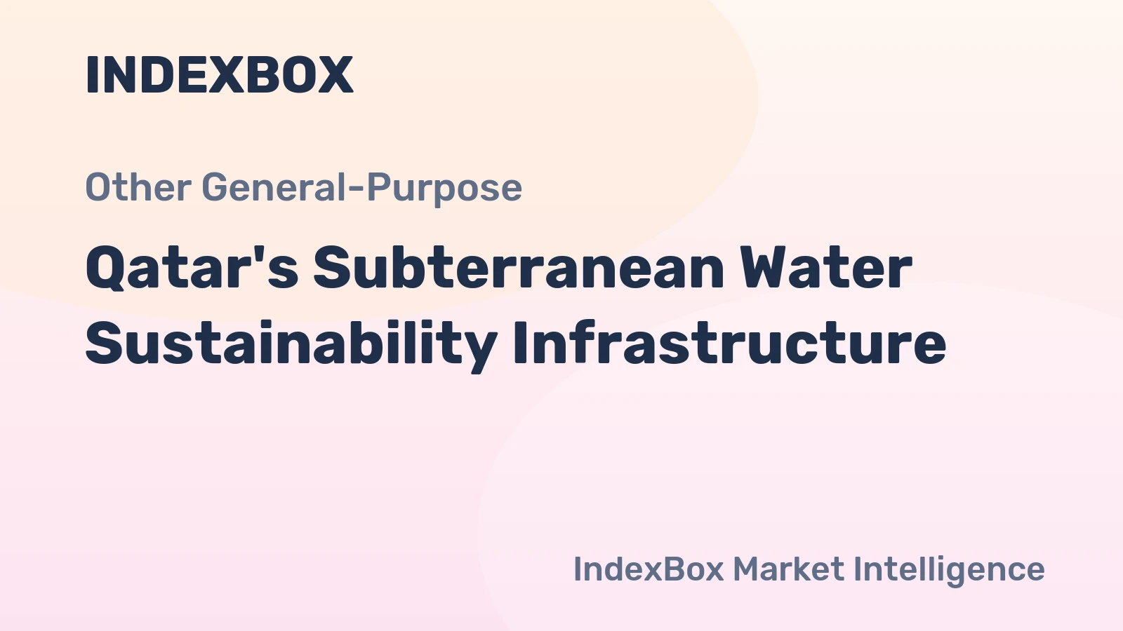 Qatar's Subterranean Water Sustainability Infrastructure