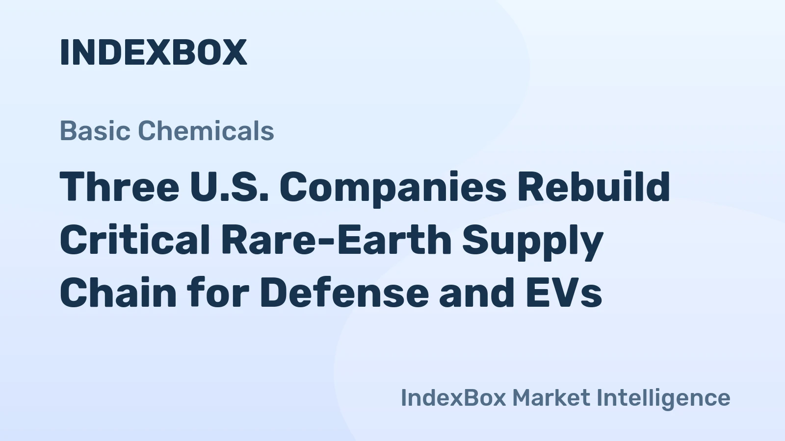 Three U.S. Companies Rebuild Critical Rare-Earth Supply Chain for Defense and EVs