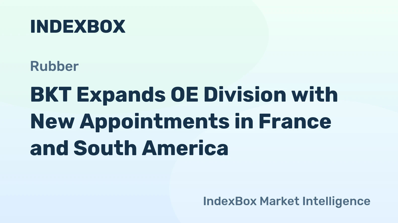 BKT Expands OE Division with New Appointments in France and South America