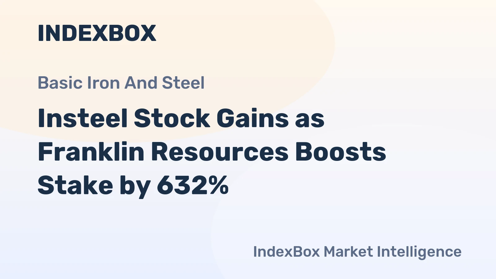 Insteel Stock Gains as Franklin Resources Boosts Stake by 632%