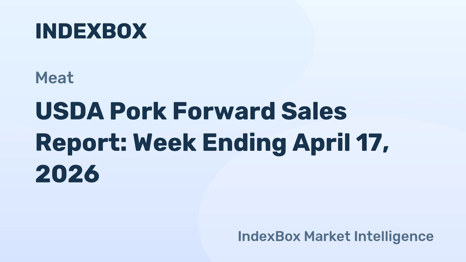USDA Pork Forward Sales Report: Week Ending April 17, 2026