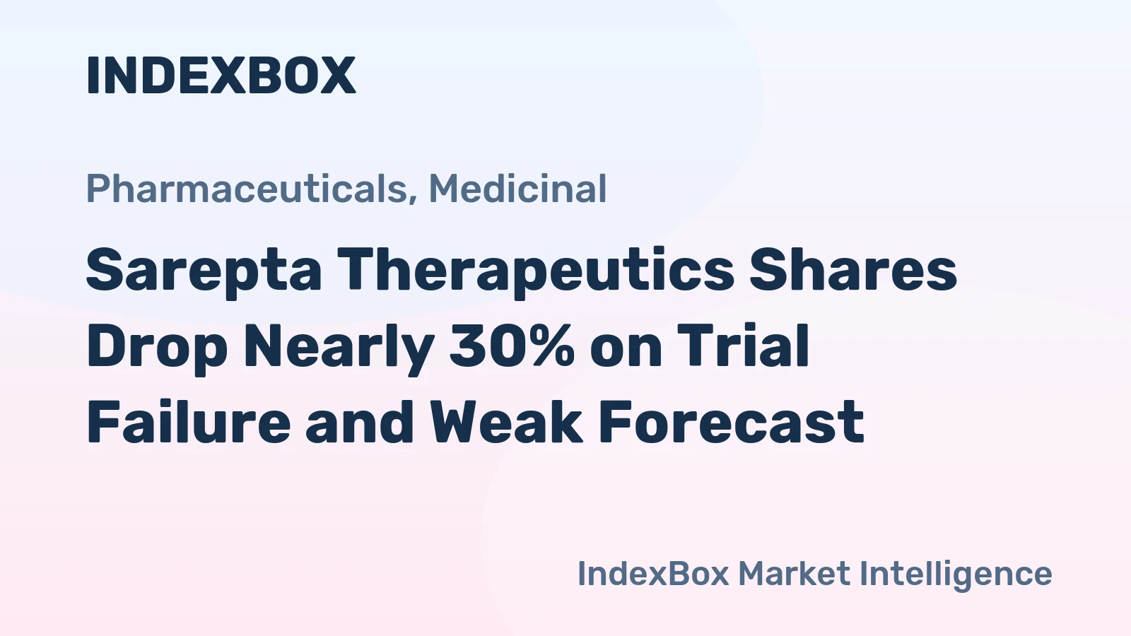 Sarepta Therapeutics Shares Drop Nearly 30% on Trial Failure and Weak Forecast