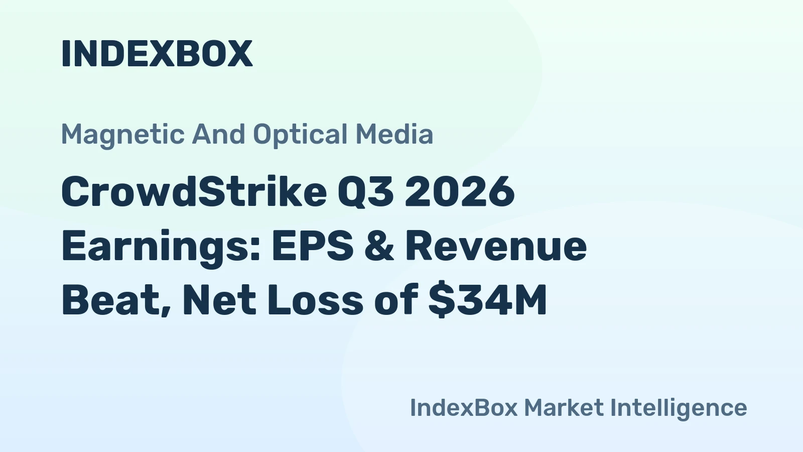 CrowdStrike Q3 2026 Earnings: EPS & Revenue Beat, Net Loss of $34M